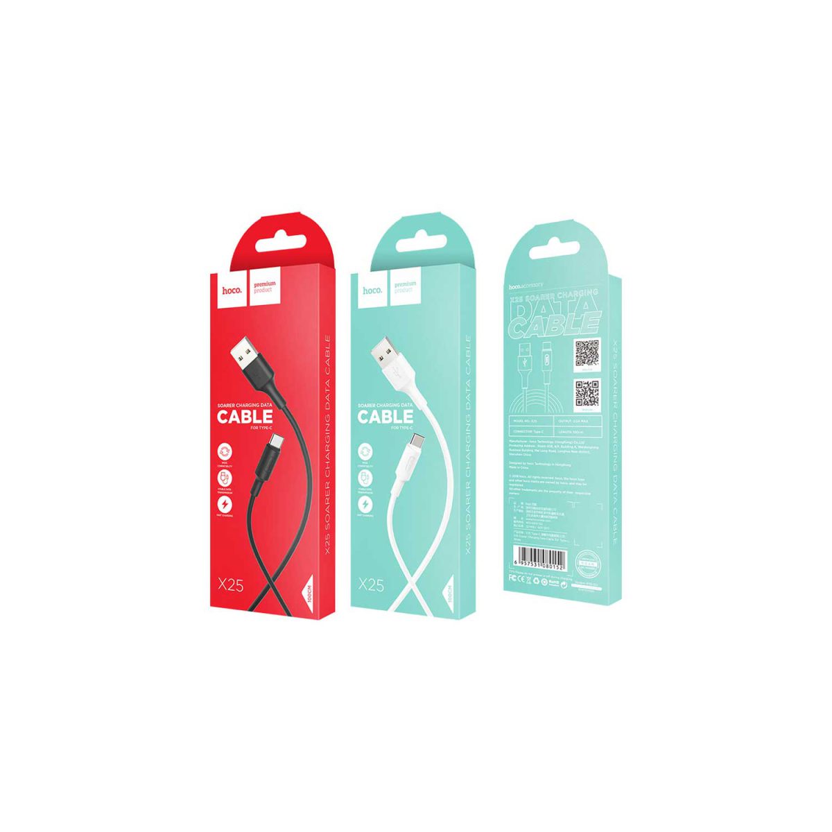 کابل شارژ تایپ سی هوکو مدل Hoco Type-C X25 3A – پالس پی سی